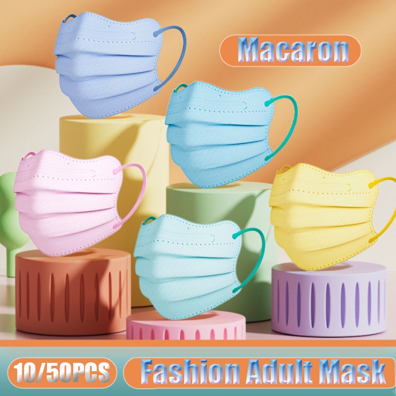 10PCS/50PCS 3PLYMASK Face Mask 50 Pcs 5 Colors Face Mask Masks ...