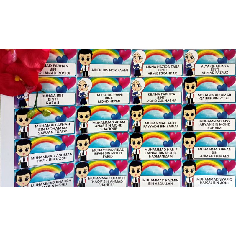 Name Table Sticker (Pelekat Nama Meja Kelas) | Shopee Malaysia