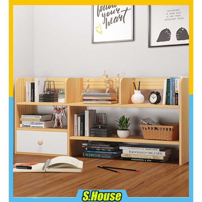 Drawer Office Working Study Table Book Shelf Rack Cabinet Kabinet Rak ...