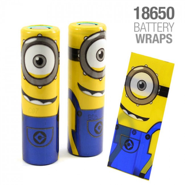 18650 Battery wrap minion design with insulator (2 piece) | Shopee Malaysia