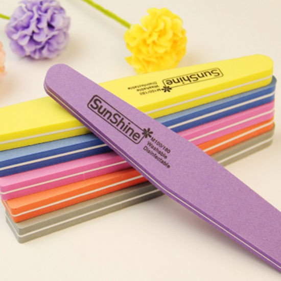 ( Original ) SunShine double sided sponge nail Buffer 100/180 (10) pcs ...