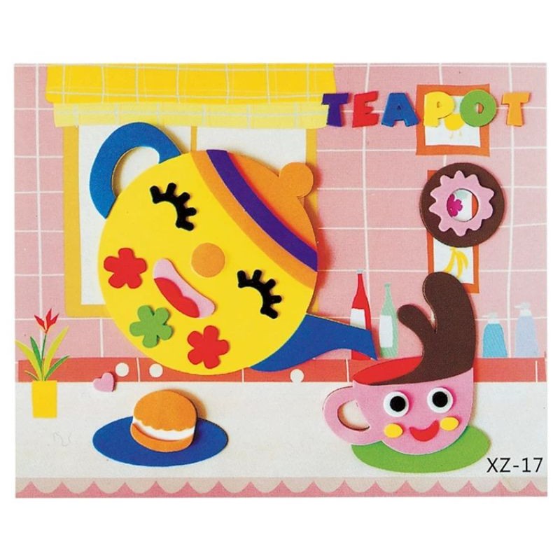 ️Busy Kids ️3D movable EVA sticker puzzle/kid DIY art and craft ...