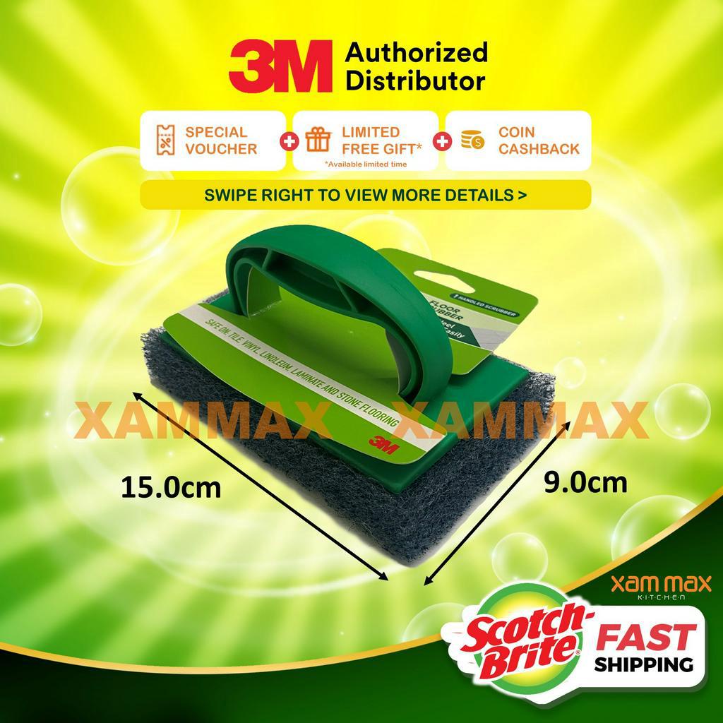 3M Scotch-Brite Floor Scrubber Heavy Duty Floor Cleaning Brush Tile ...