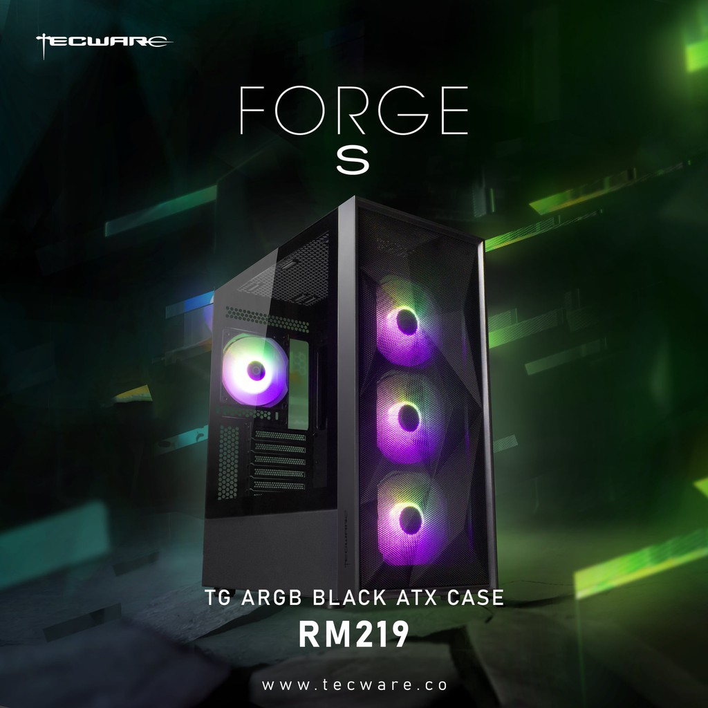 TECWARE FORGE S ARGB TG ATX CHASSIS | Shopee Malaysia