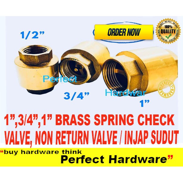 HEAVY DUTY VERTICAL SPRING CHECK VALVE /NON RETURN VALVE ,1/2”-15MM/ 3/ ...