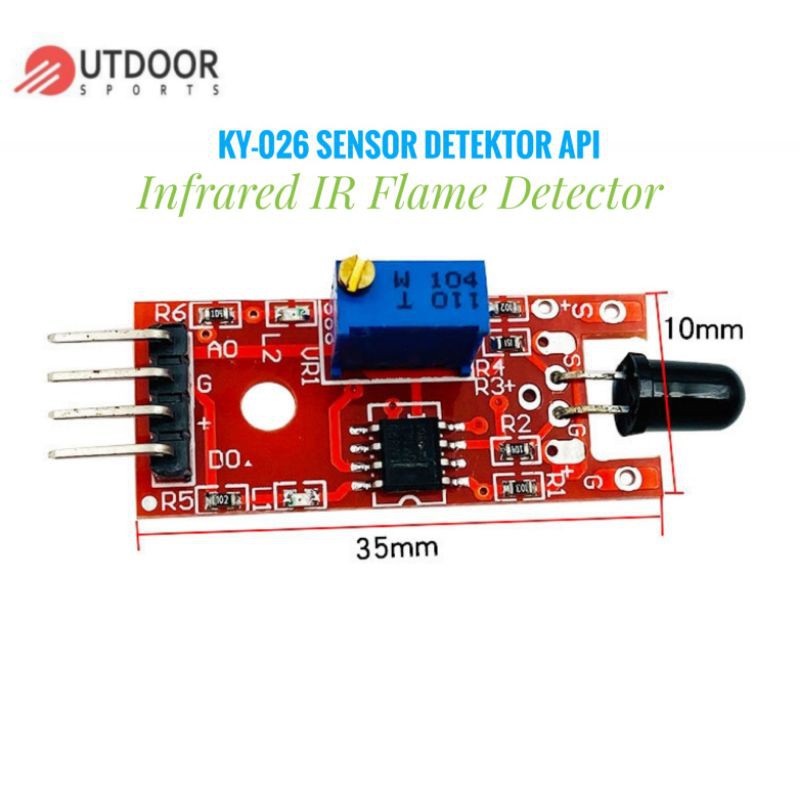 IR Flame Detector KY-026 Infrared Flame Detector Sensor Module | Shopee ...