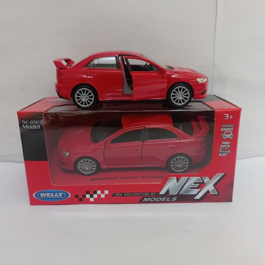 Diecast Mitsubishi Lancer Evolution X Welly 1:36 Children's Toy Car ...