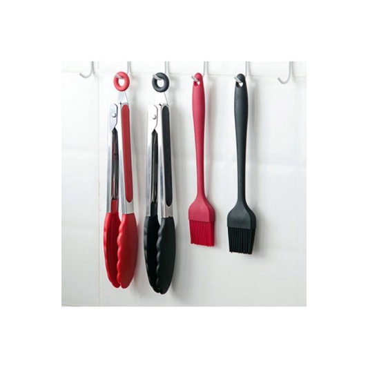 (2IN1) HIGH-TEMPERATURE KITCHEN SILICONE STAINLESS STEEL FOOD CLIP ...