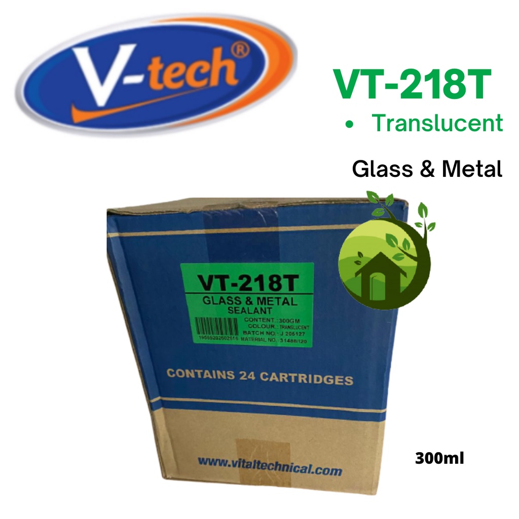 VT-218 Neutral Translucent Glass & Metal Silicone Sealant V-tech 300ml 硅酮密封胶 Vtech vt218 ...