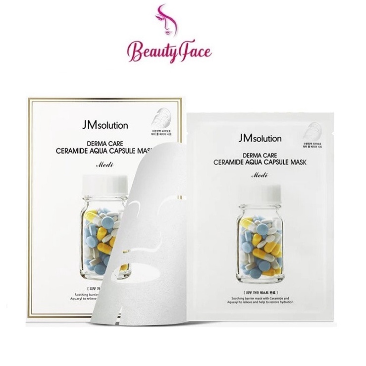 Box Of 10 JMSolution Derma Care Ceramide Aqua Capsule Mask Clear Dry Skin 30ml | Shopee Malaysia