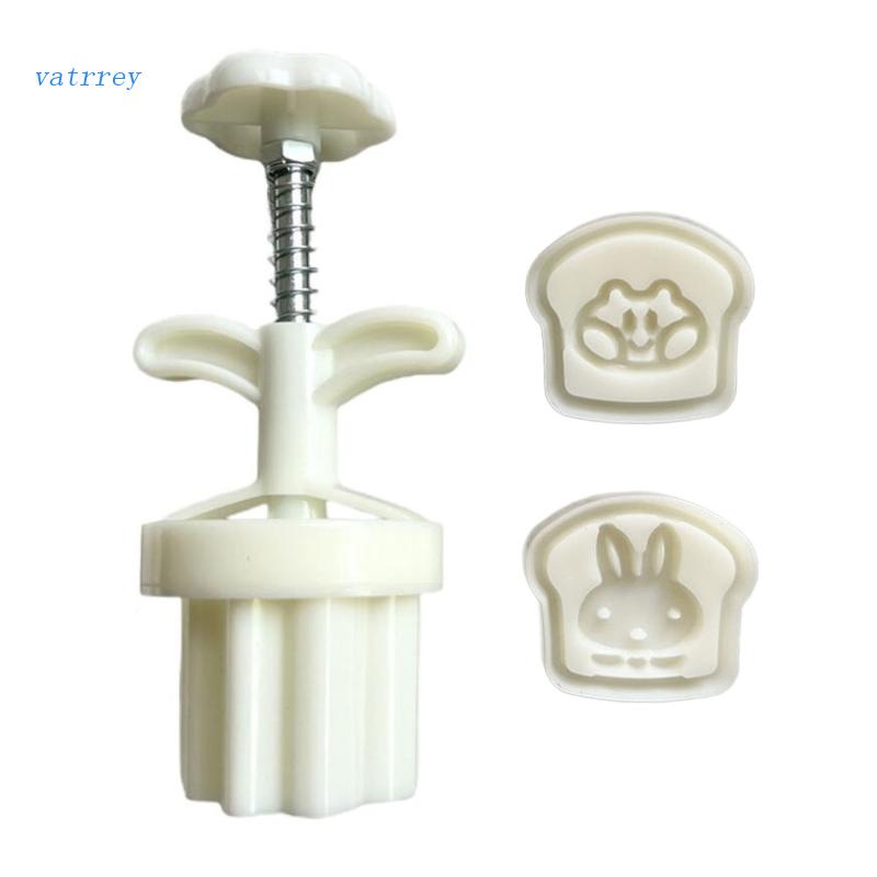 VA Plastic Material Mooncake Molds Stamp Moon Cake Mould Cartoon Toast ...