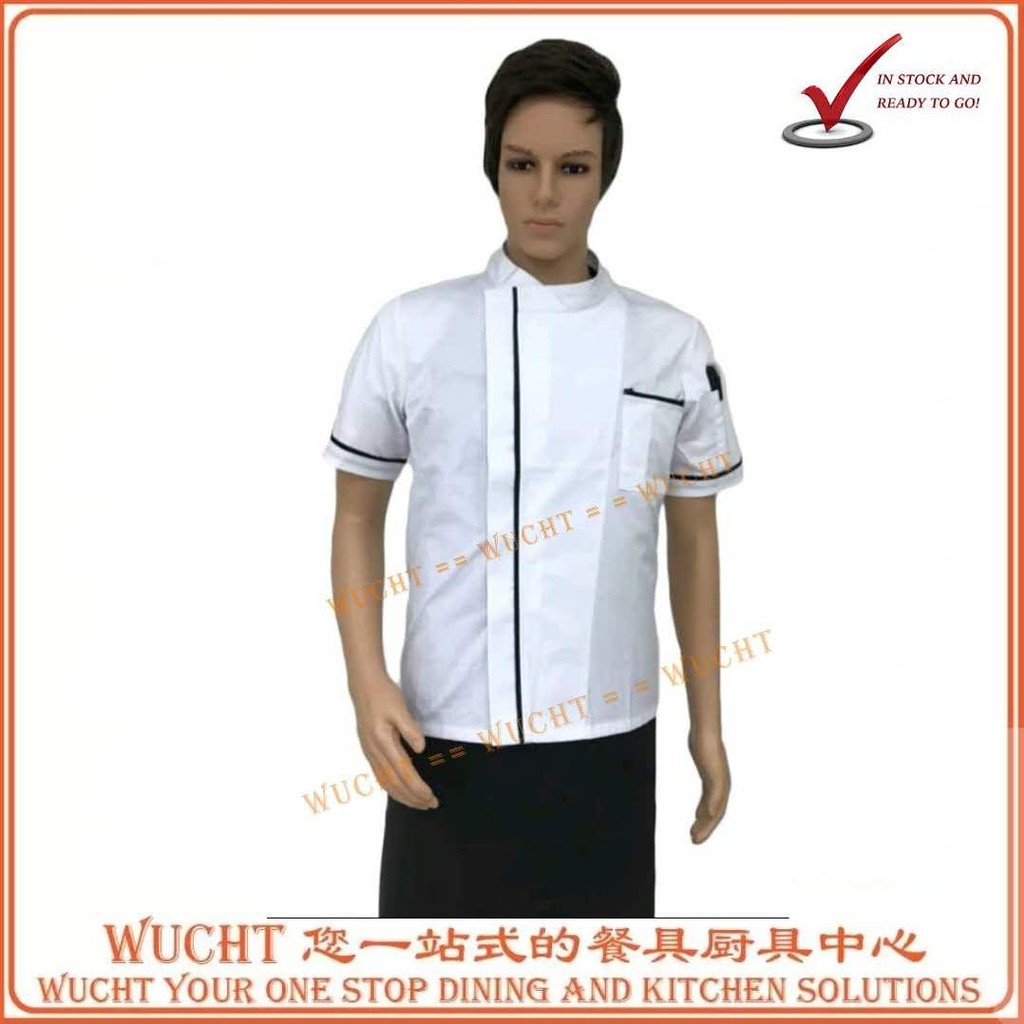 【WUCHT】CLEARANCE SALES ! CHEF UNIFORM Chef Coat Jacket Kitchen Short ...