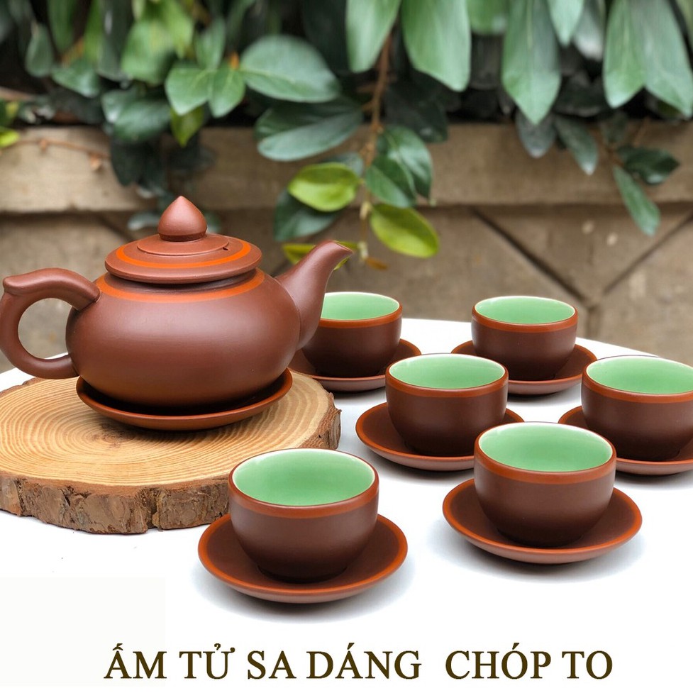 SA Large Bat Trang Pyramid Shape Purple Teapot | Shopee Malaysia