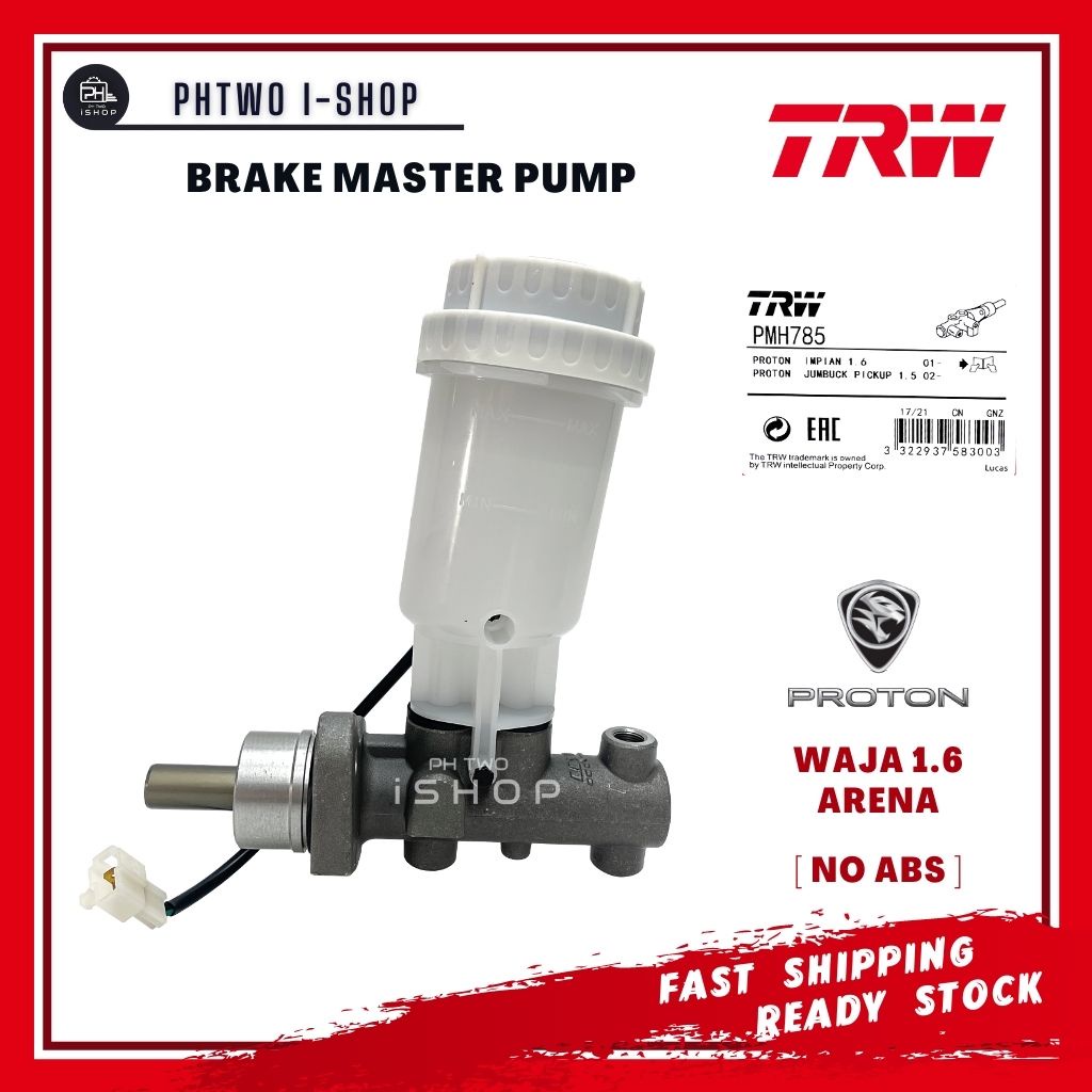 BRAKE MASTER PUMP - PROTON WAJA 1.6 ARENA (4 PIPE) (NO ABS) TRW PMH785 ...