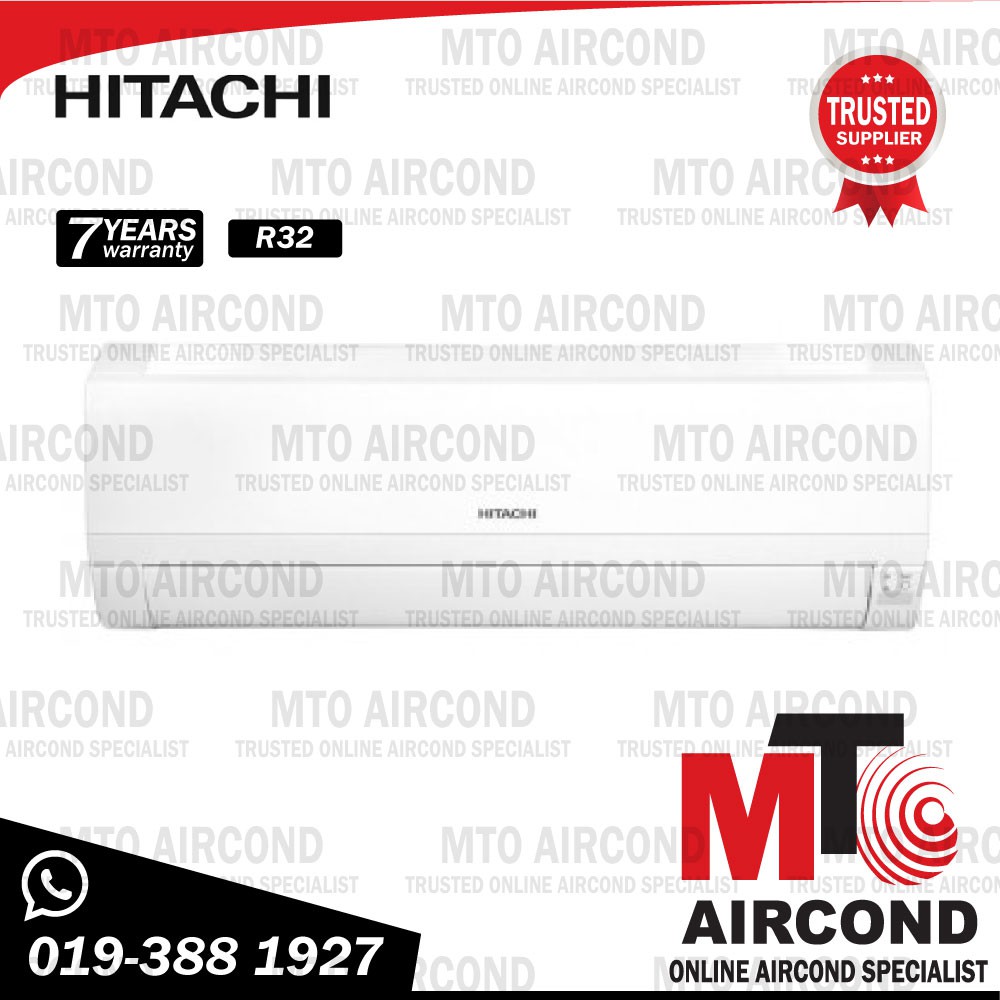 [ MTO ] HITACHI R32 1HP NON INVERTER Air Conditioner RAS/RAC-EJ10CKM ...