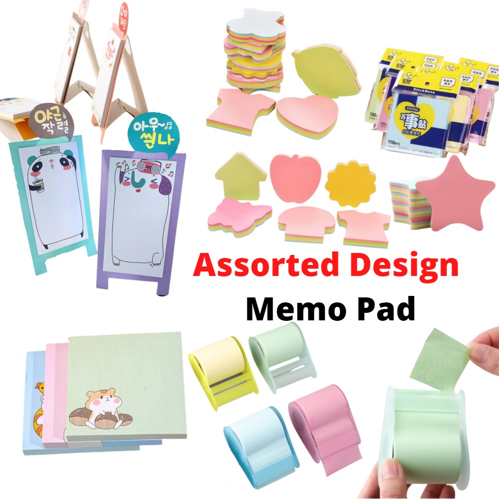 Cute Memo Pad Sticky Notes 80sheets noted reminder Planner Sticker To ...