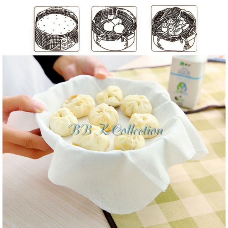 Reusable / Easy Wash Japanese Steam Cloth-100% Cotton/ Food Material ...