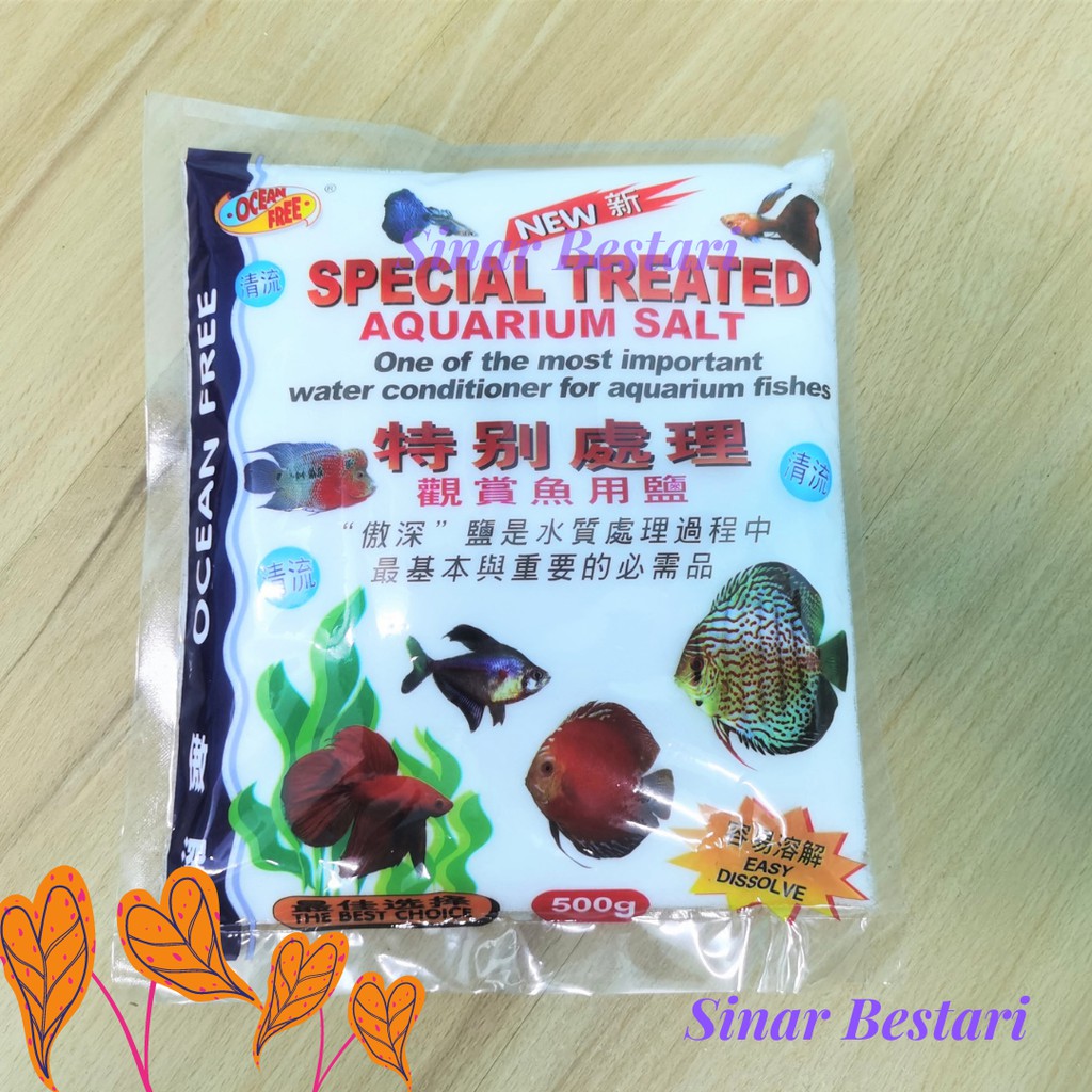 Aquarium Salt Fish Conditioning Garam Biru Putih 500G Ocean Free Air ...