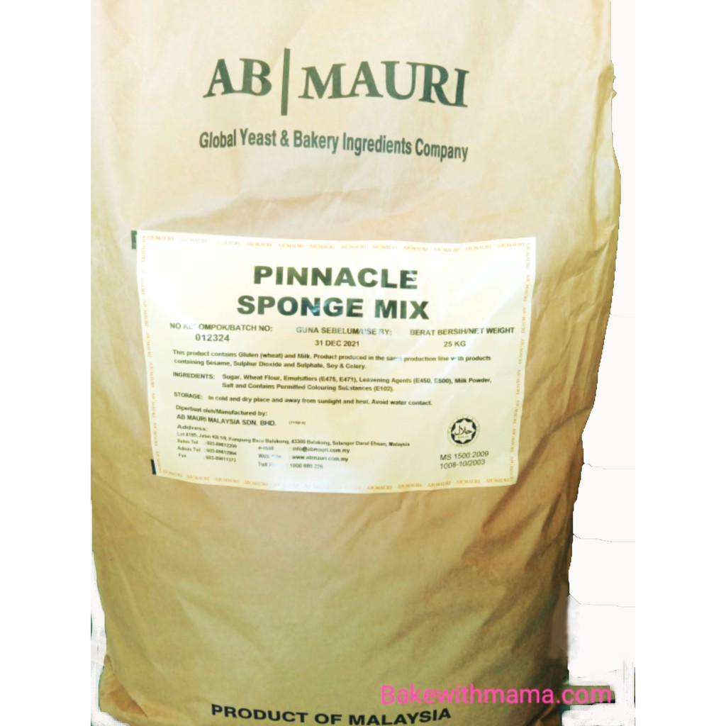 sponge cake mix AB Mauri pinnacle vanilla / tepung kek 500g 1kg ...