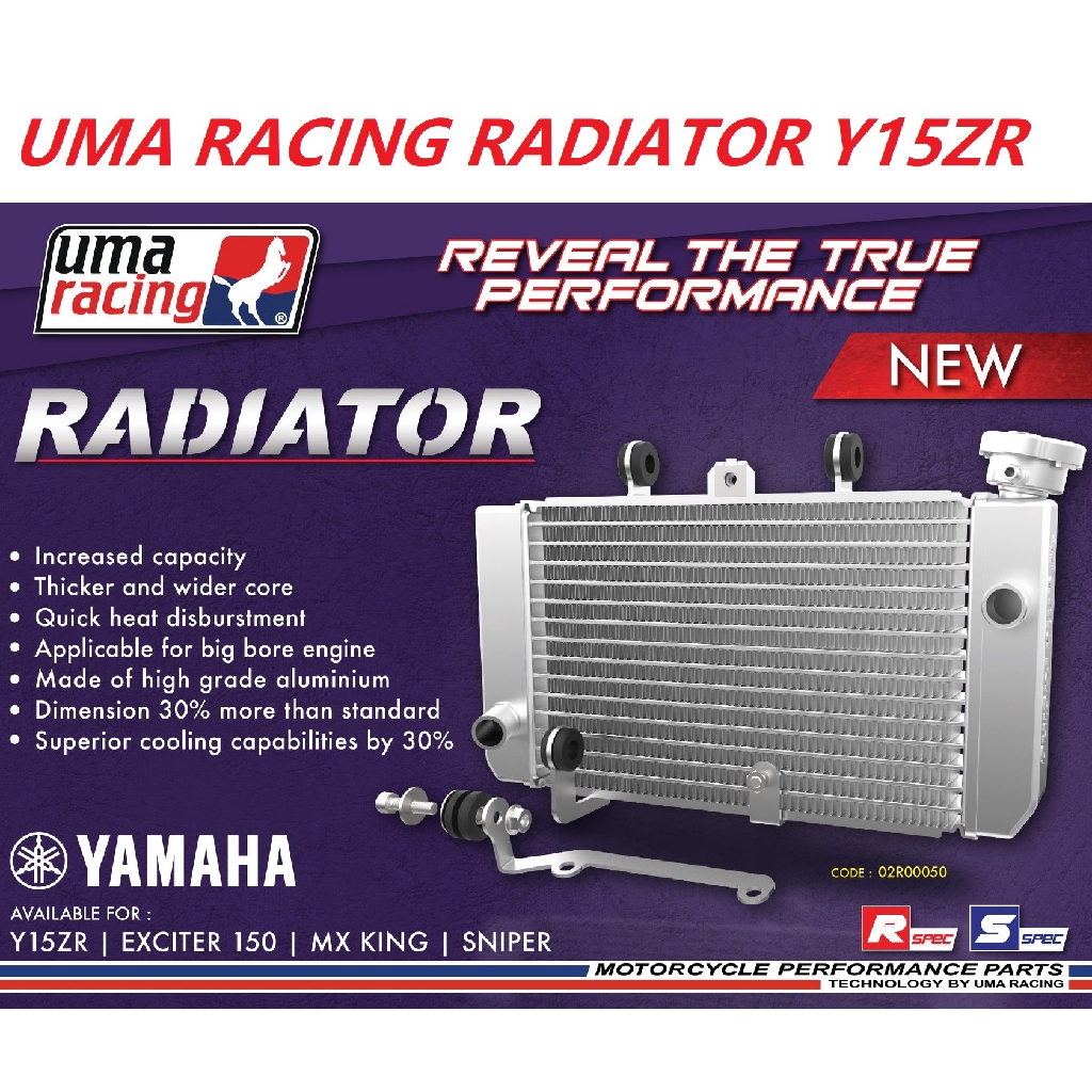 UMA RACING Y15/LC V8 FI RADIATOR (EXTRA BIGER 30%)-COOLING INCREASE-40% ...
