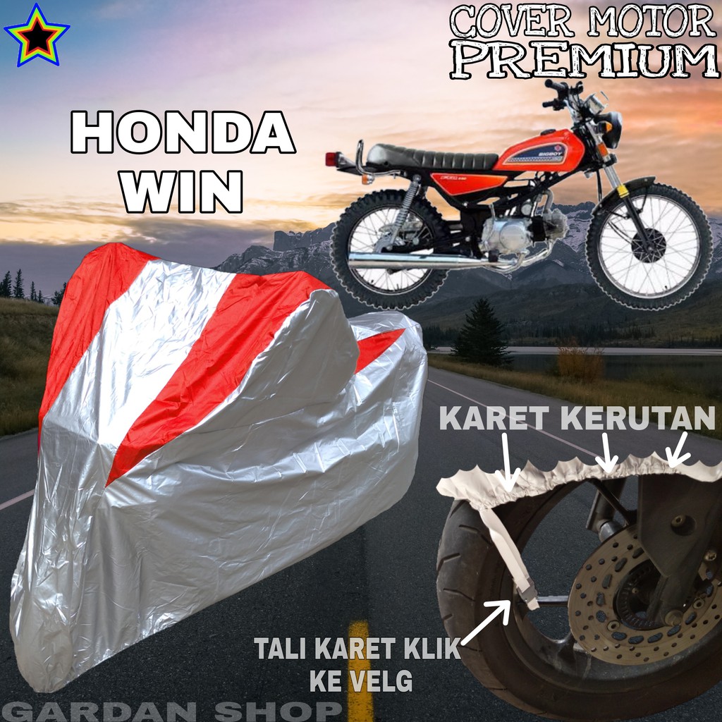 MERAH HONDA WIN Motorcycle Cover Silver RED Body Cover PREMIUM Honda ...