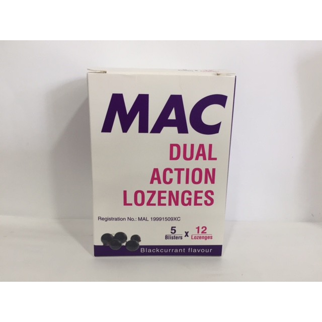 MAC Dual Action Lozenges Blackcurrant Flavour (12's x 5) | Shopee Malaysia