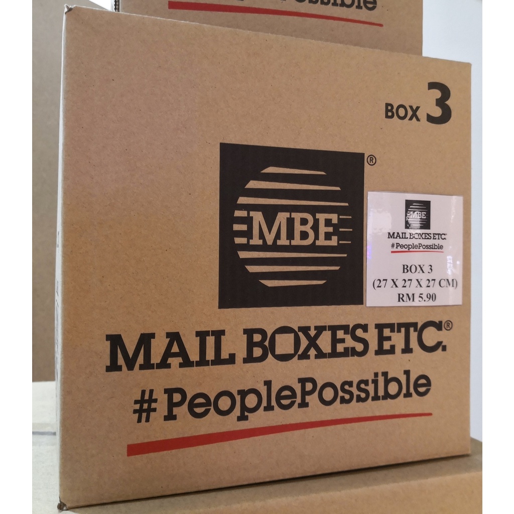 MBE Box 3 Packaging Box Corrugated Carton Box Kotak Packing | Shopee ...