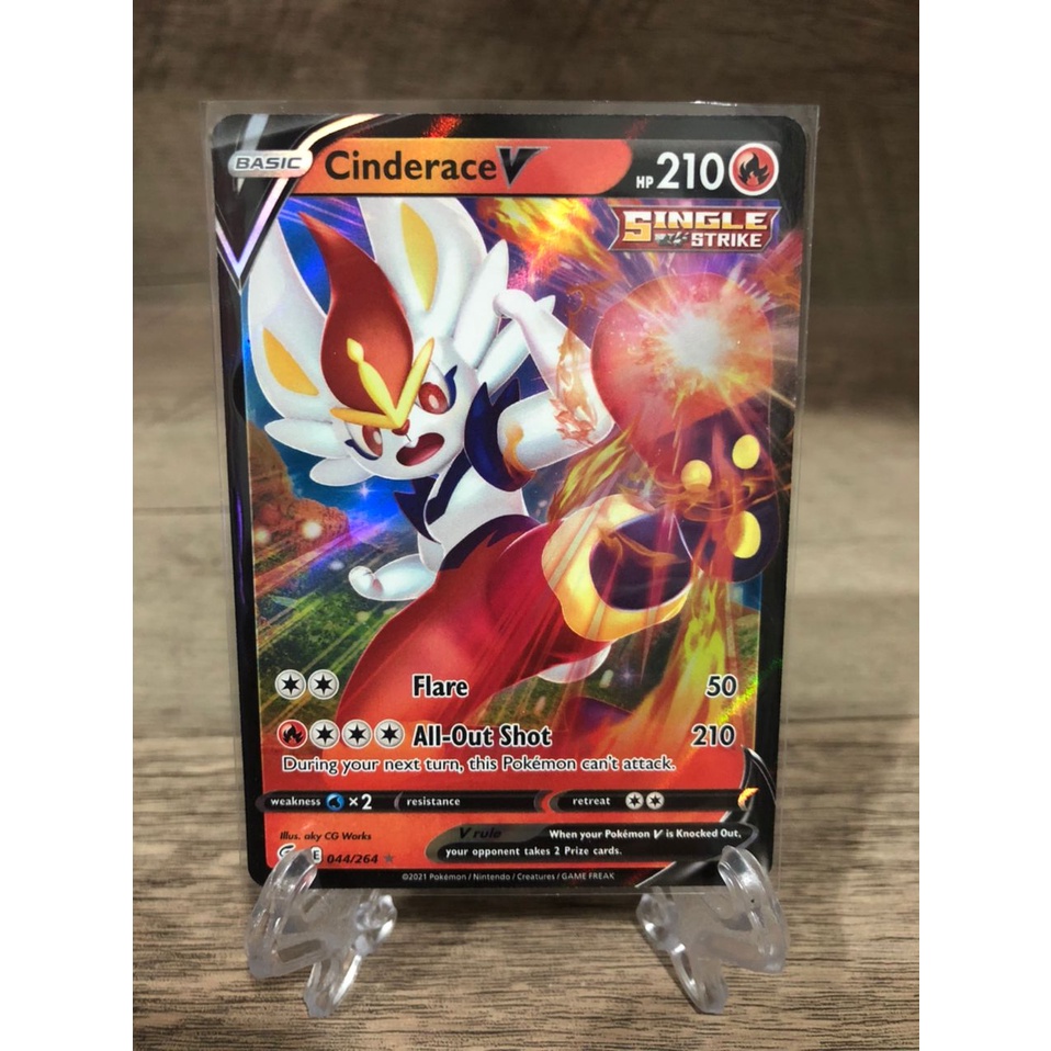 Pokemon TCG trading card - Cinderace V 44/264 (SS8 Fusion Strike ...