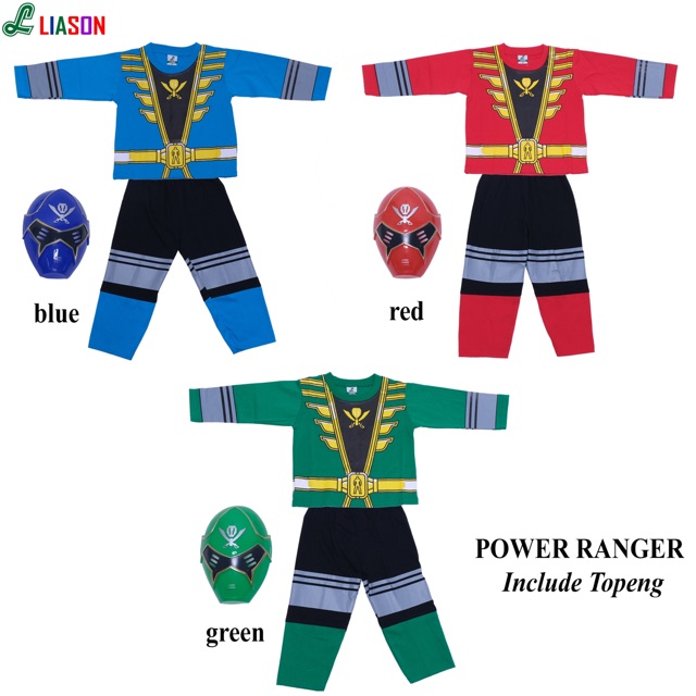 Liason suit kids clothes costume superhero power rangers bonus mask ...