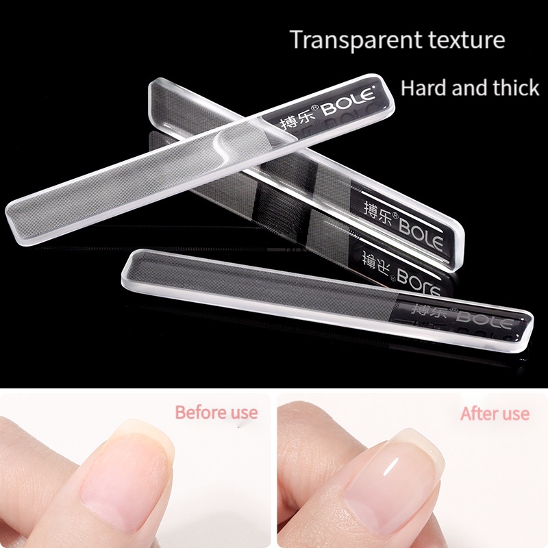 Bole Glass Nano Nail File Polishing Strip Double Sided Manicure Tool ...
