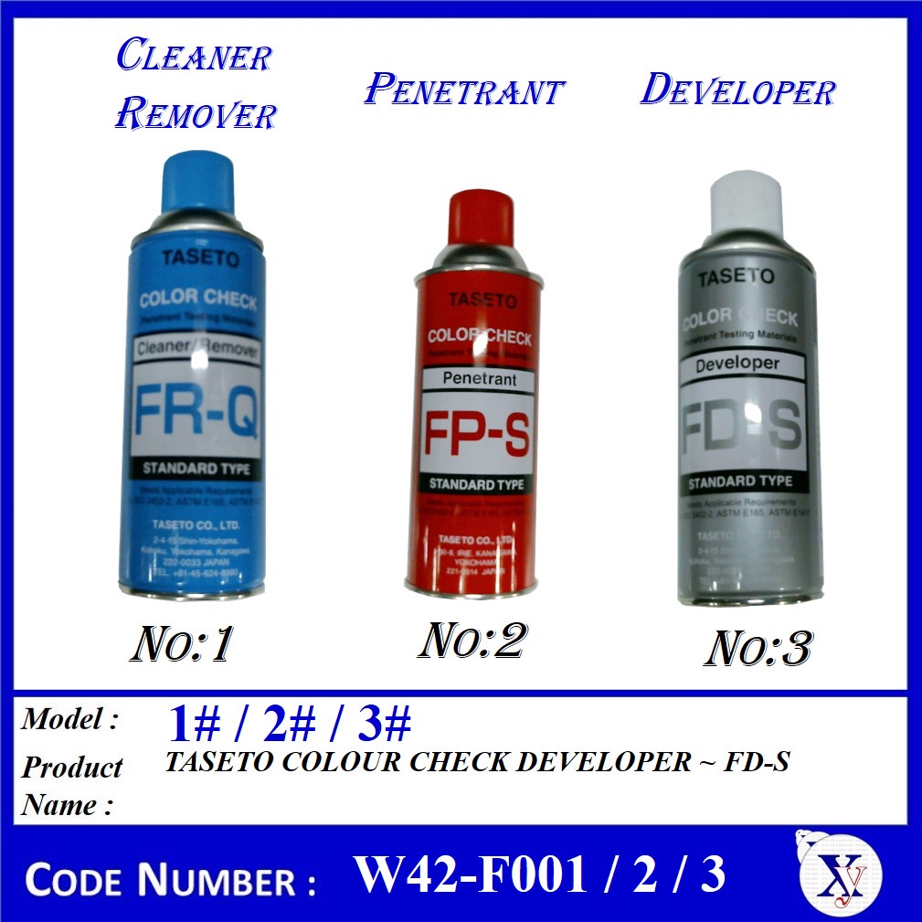 W42 BRITE CHEK / TASETO COLOR CHECK - CLEANER / PENETRANT / DEVELOPER ...