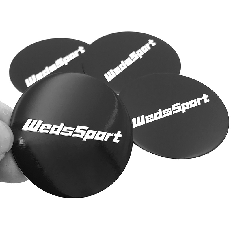 CarDIY 4PCS 50mm WedsSport Weds Sport Rim Car Wheel Center Cap Sticker ...