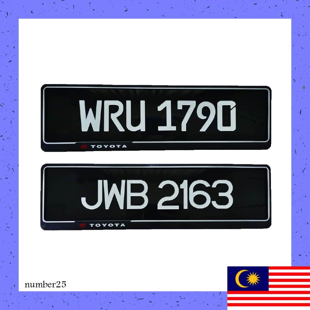 Number Plate 3D White Acrylic Font Nombor Plate Kereta Acrylic Ready ...
