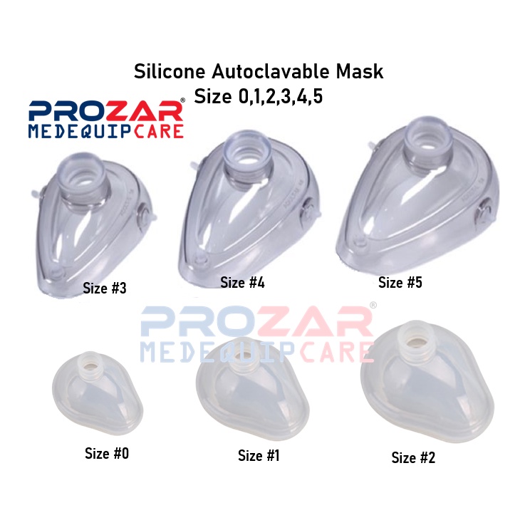 Ambu Bag Silicone Face Mask Anaesthetic Mask Reusable Autoclavable Size ...