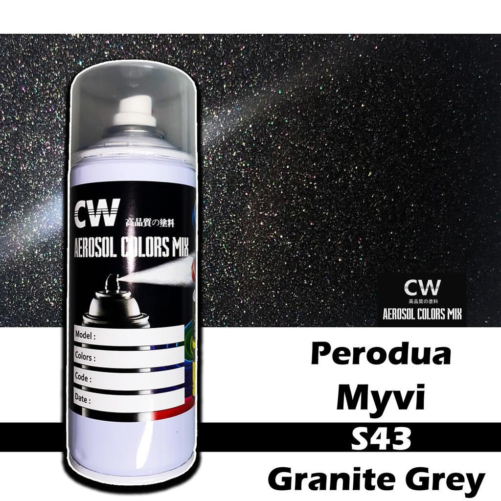 [ Perodua Myvi S43 Granite Grey ] Touch Up Paint Myvi Colors CW Aikka ...
