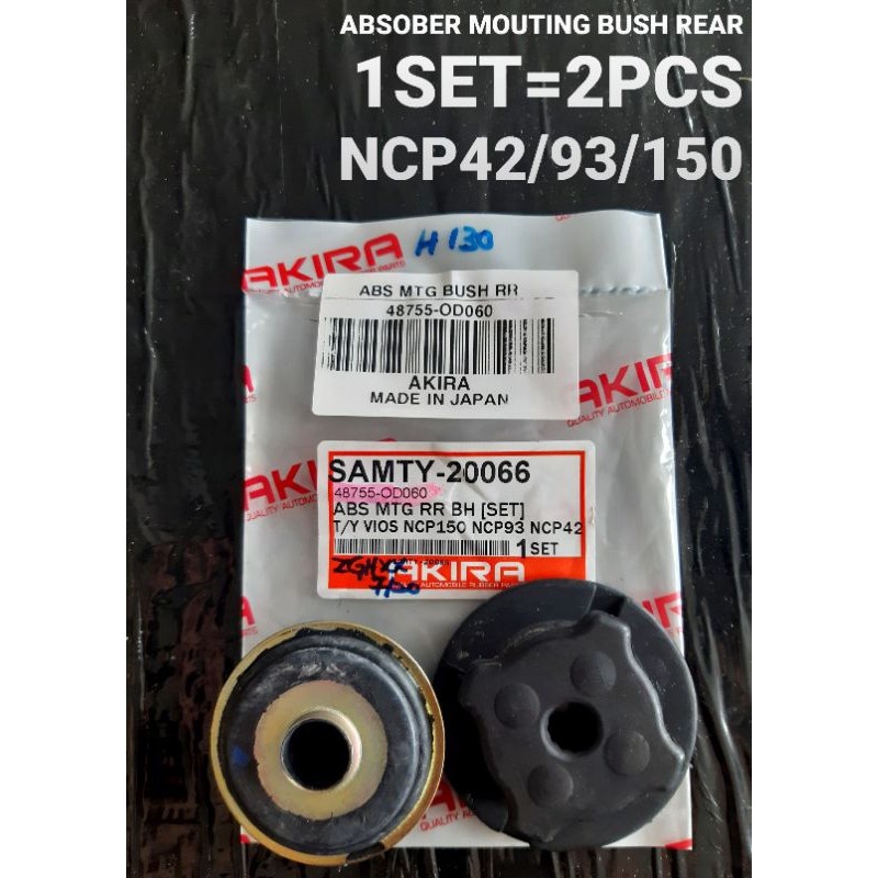 AKIRA TOYOTA VIOS NCP42 / NCP93 / NCP150 ABSORBER MOUNTING BUSH REAR ...