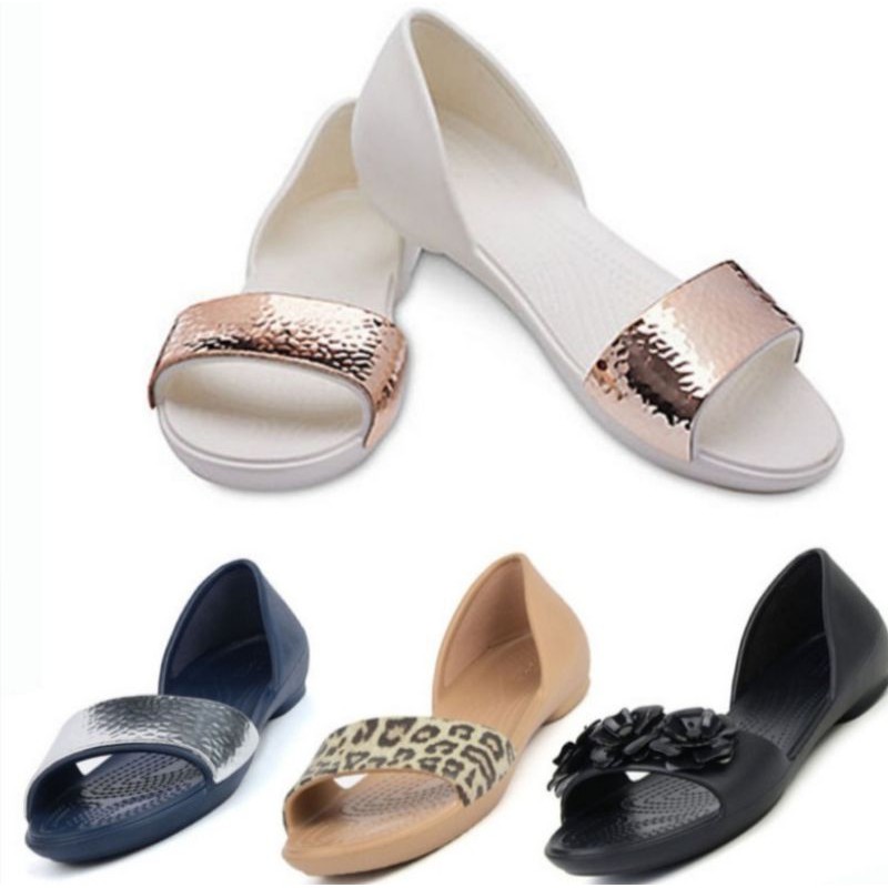 Crocs Women's Lina Embellished Dorsay Ballet Flat | Shopee Malaysia