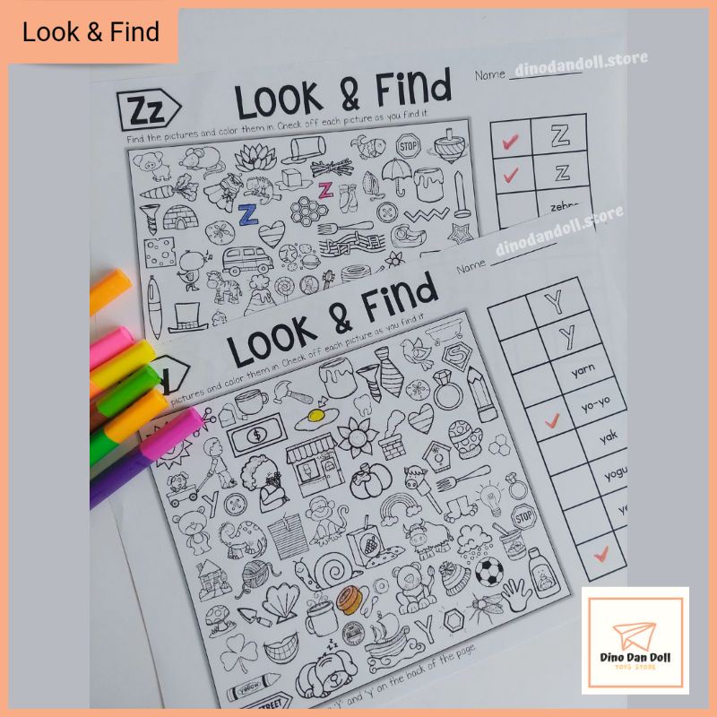 Look & Find worksheet ( Hard copy) | Shopee Malaysia