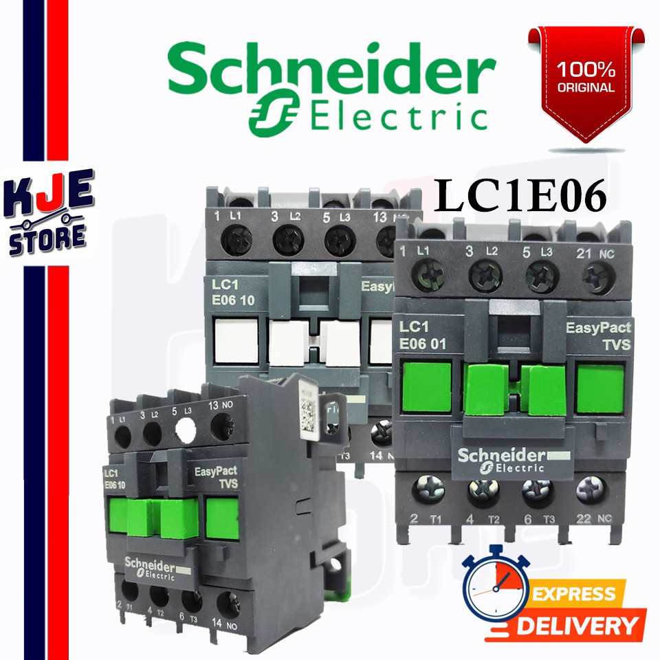 SCHNEIDER LC1E06 [01/10] [F5/U5] EasyPact TVS 3P Contactor [Ready Stock ...