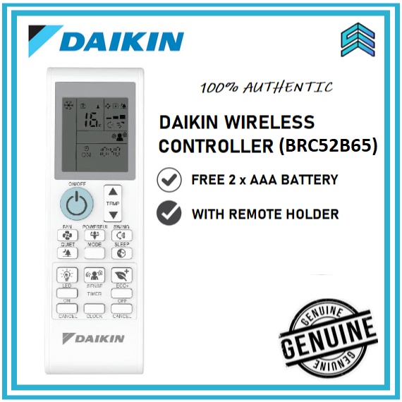DAIKIN WIRELESS CONTROLLER (BRC52B65) | Shopee Malaysia