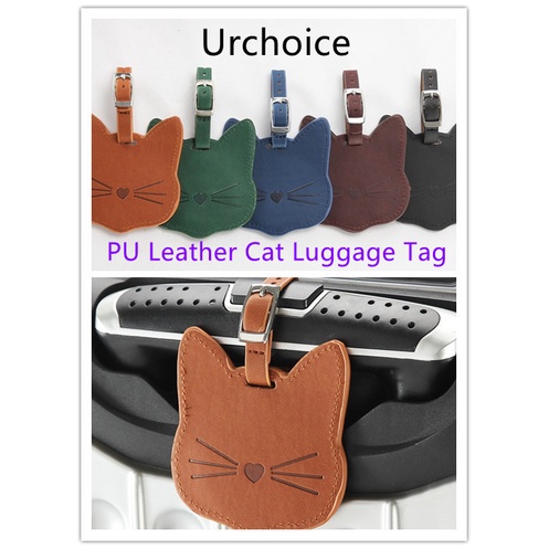 [READY STOCK] Cute Cat Luggage Tag Cat Luggage Tag ID Address Silicone ...