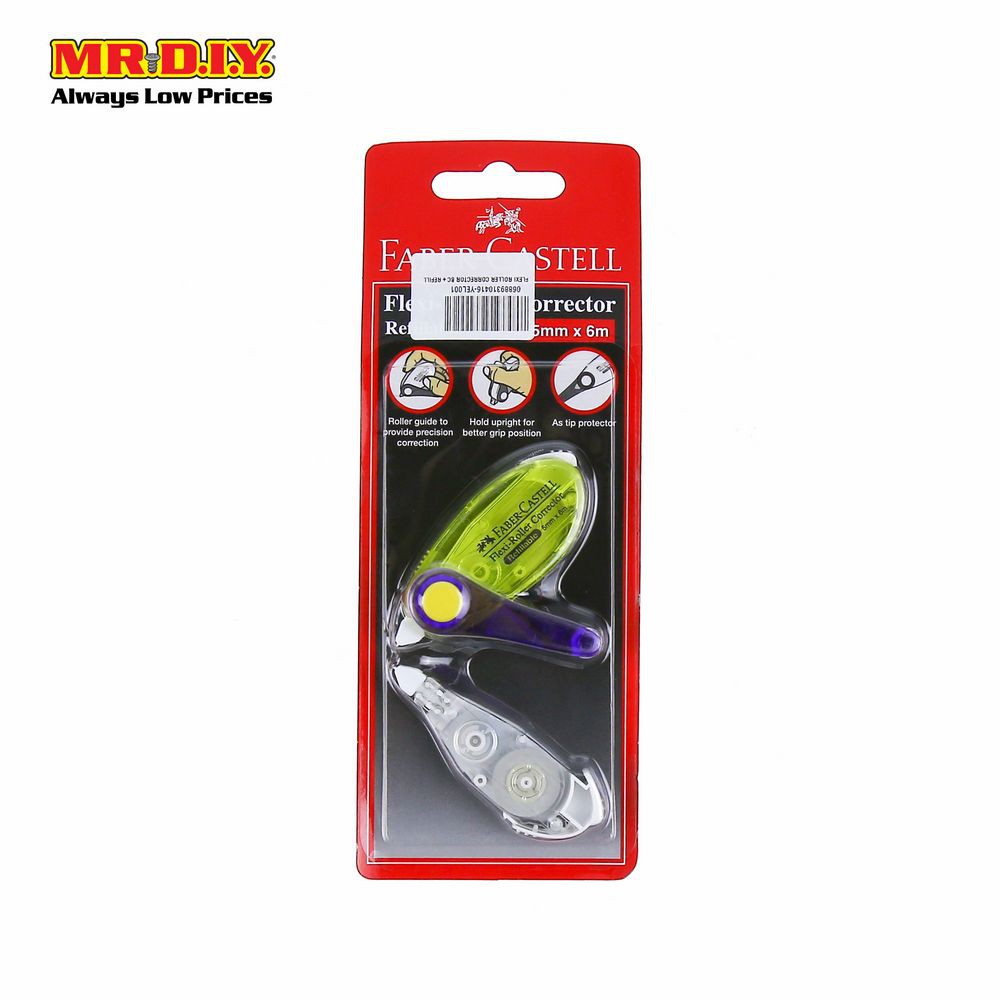(MR.DIY) FABER-CASTELL Flexi-Roller Corrector (5.5cm x 5.5cm) | Shopee ...