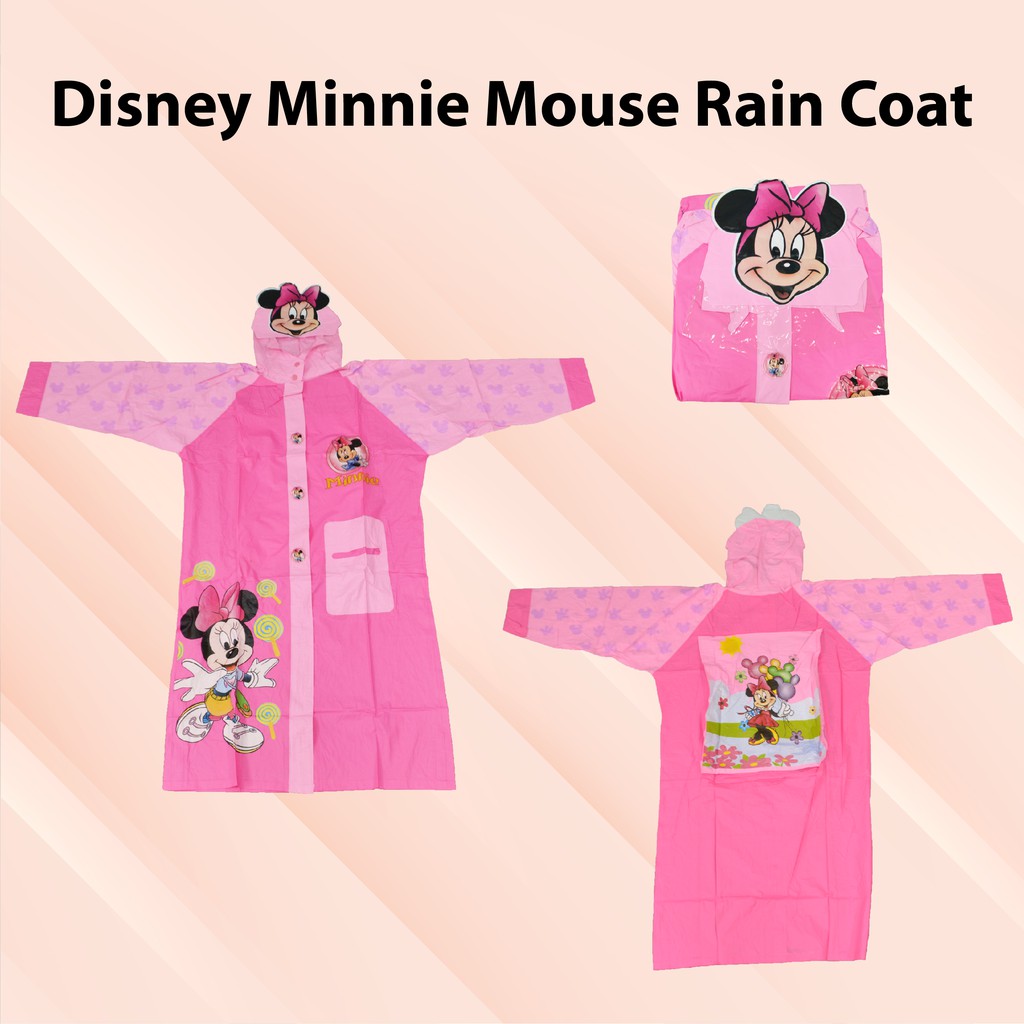 Disney Minnie Mouse Kids Rain Coat | Shopee Malaysia