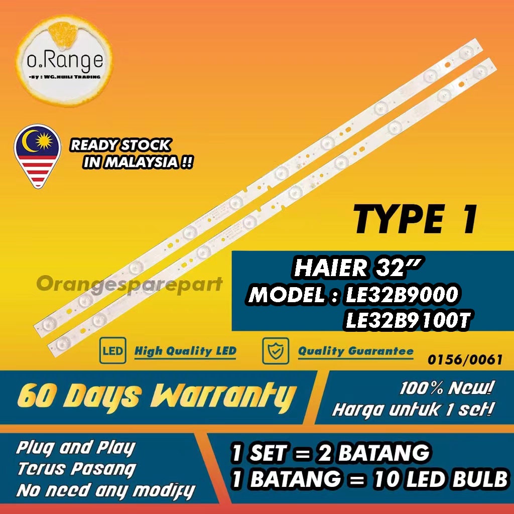 LE32B9000 / LE32B9100T HAIER 32" LED TV BACKLIGHT(LAMPU TV) HAIER 32 ...