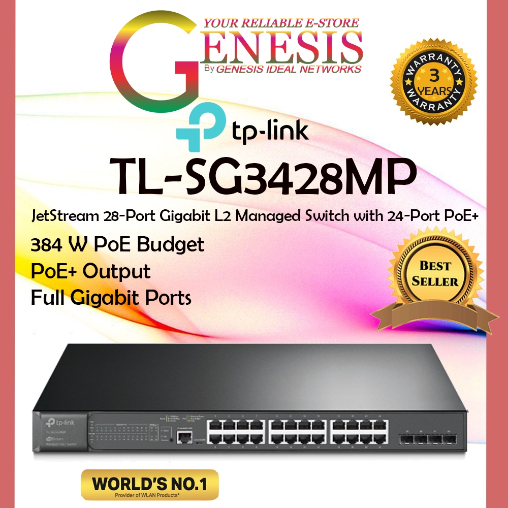 TP-LINK TL-SG3428MP New JetStream 28-Port Gigabit L2 Managed Switch ...