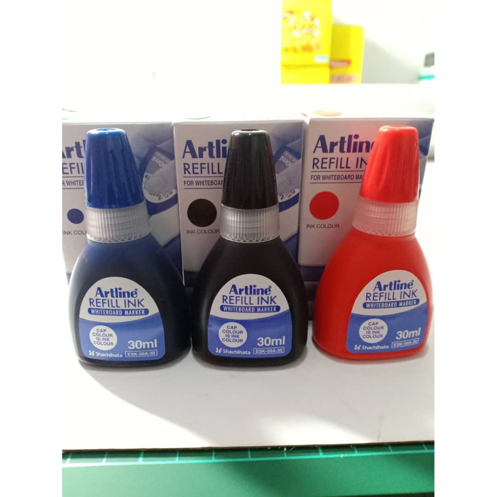 ARTLINE REFILL INK FOR WHITEBOARD MARKERS 30ML (RED,BLUE,BLACK ...