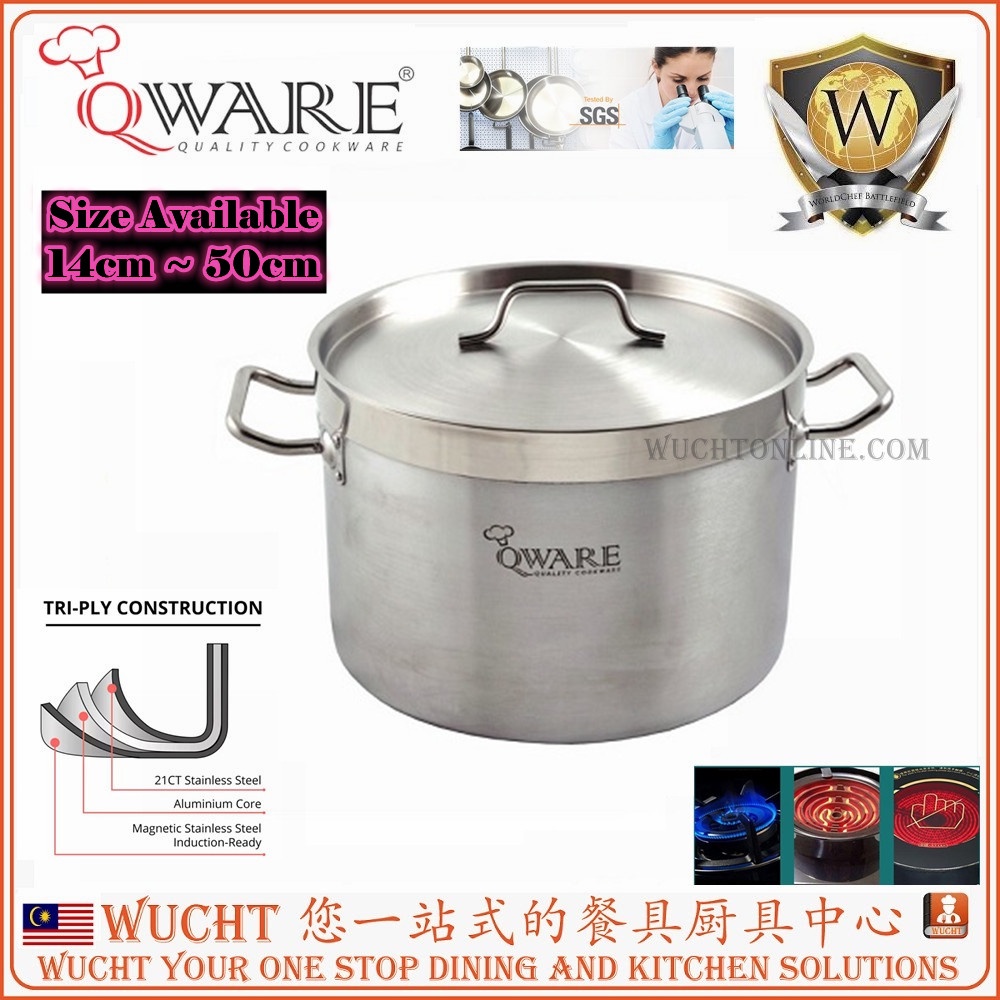 【WUCHT】14 - 28cm QWARE Sauce Pot Qware Cooking Pot Qware Steel Sandwich ...
