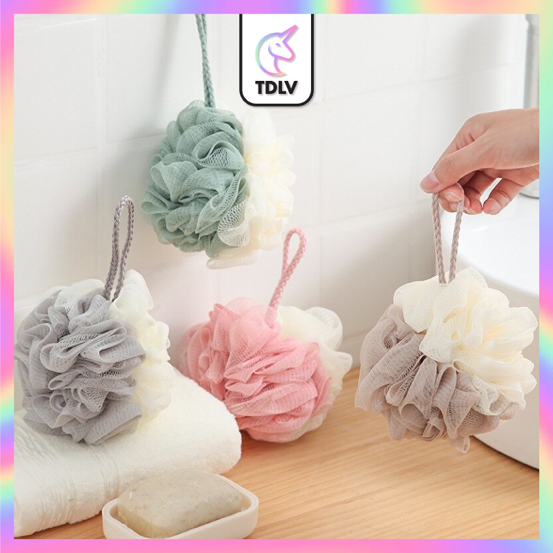 TDLV Shower Bath Loofah Balls Rich Bubbles Body Flower Bath Sponge ...