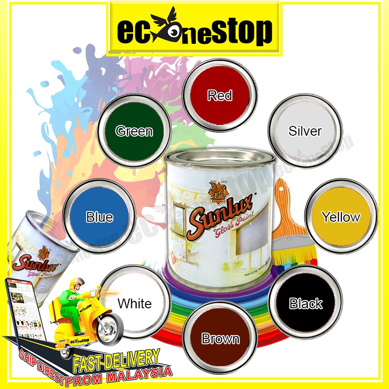 EC 75ML SUNLUX Gloss Paint Glossy Wood Or Metal Paint / Cat Kayu Dan ...