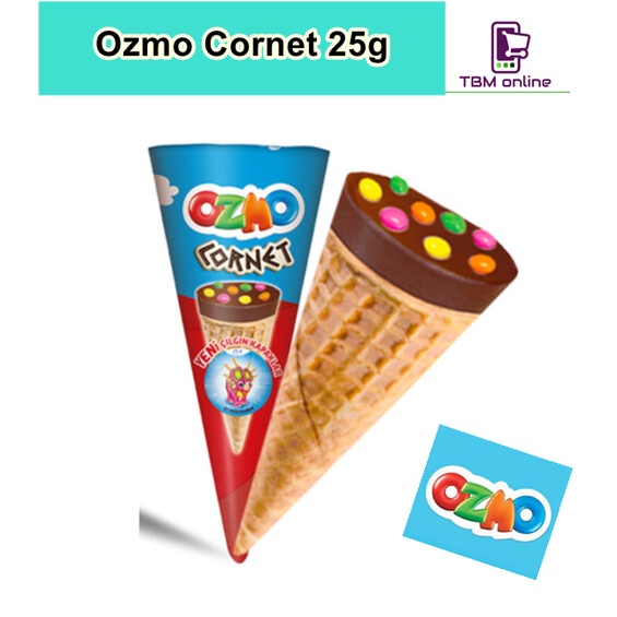 Ozmo Cornet Wafer with Hazelnut Cream 25g Ice cream cone chocolate | Shopee Malaysia